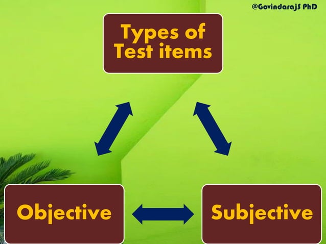 Assessment tools for Affective Domain, Types of test items, Principles ...