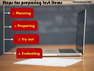 Assessment tools for Affective Domain, Types of test items, Principles ...