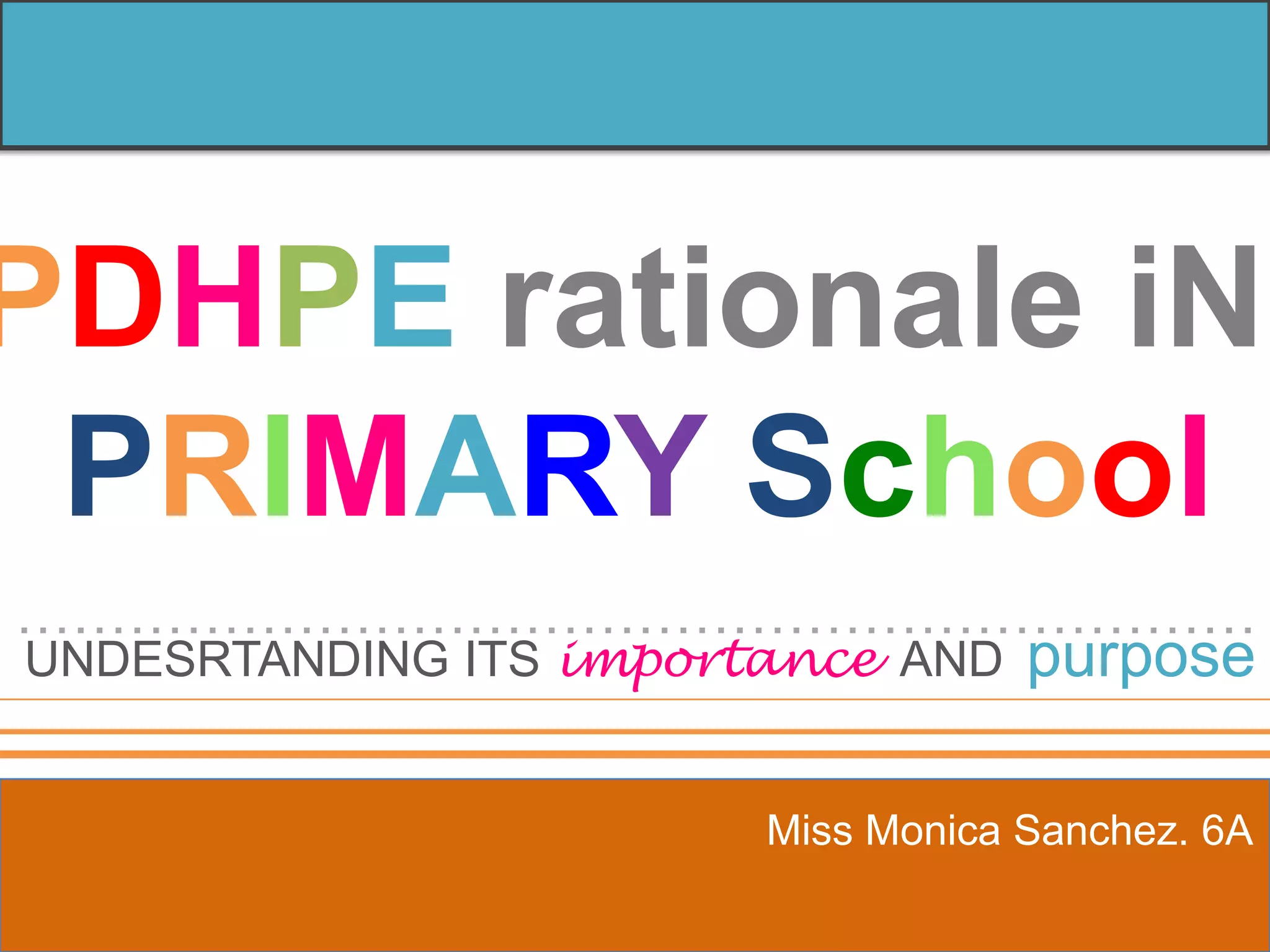 PDHPE Rationale | PPTX