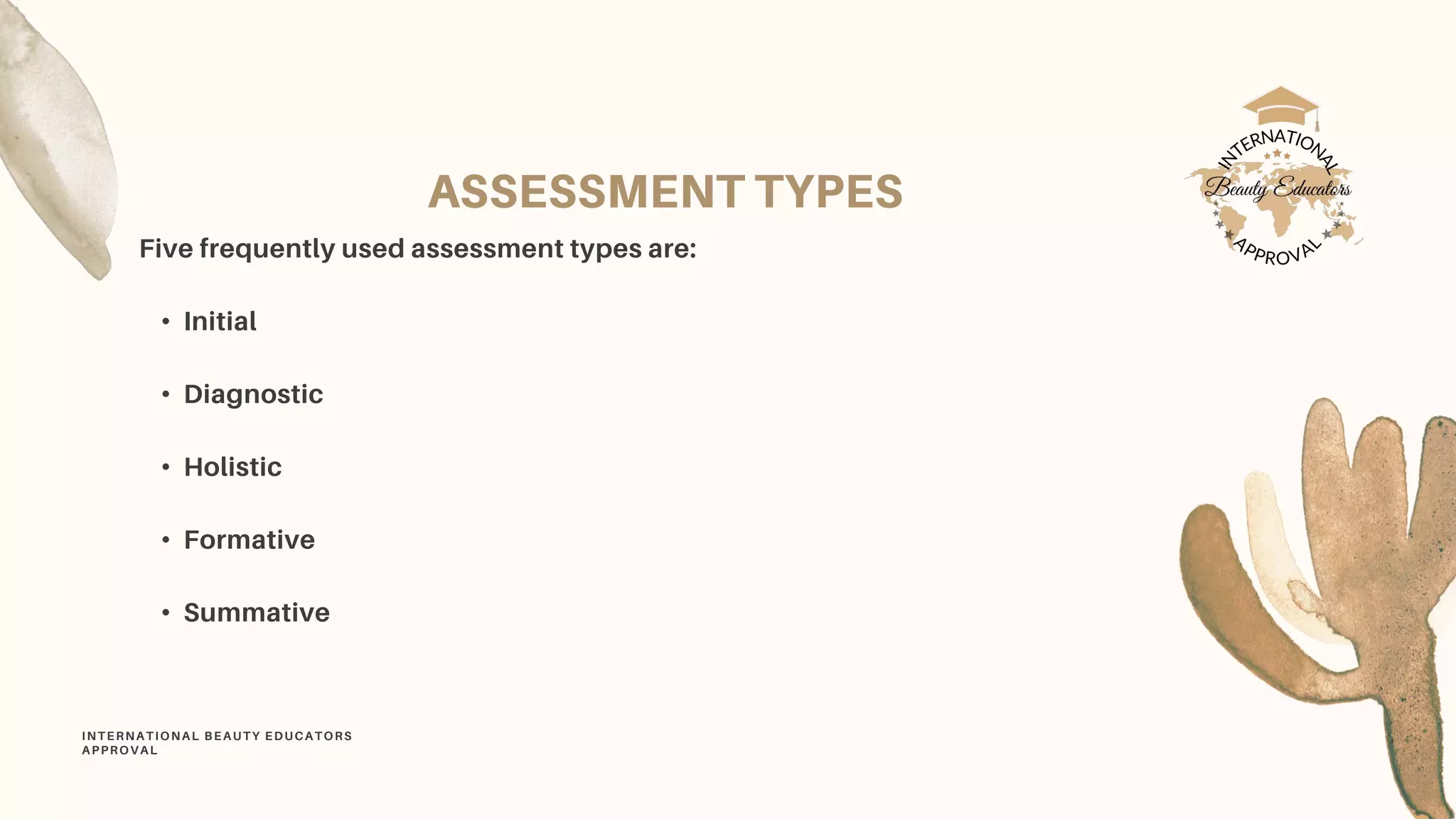 Assessment Types - Beauty Educator Training and Teaching Diploma ...