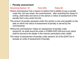 Assessment under delhi vat | PPTX