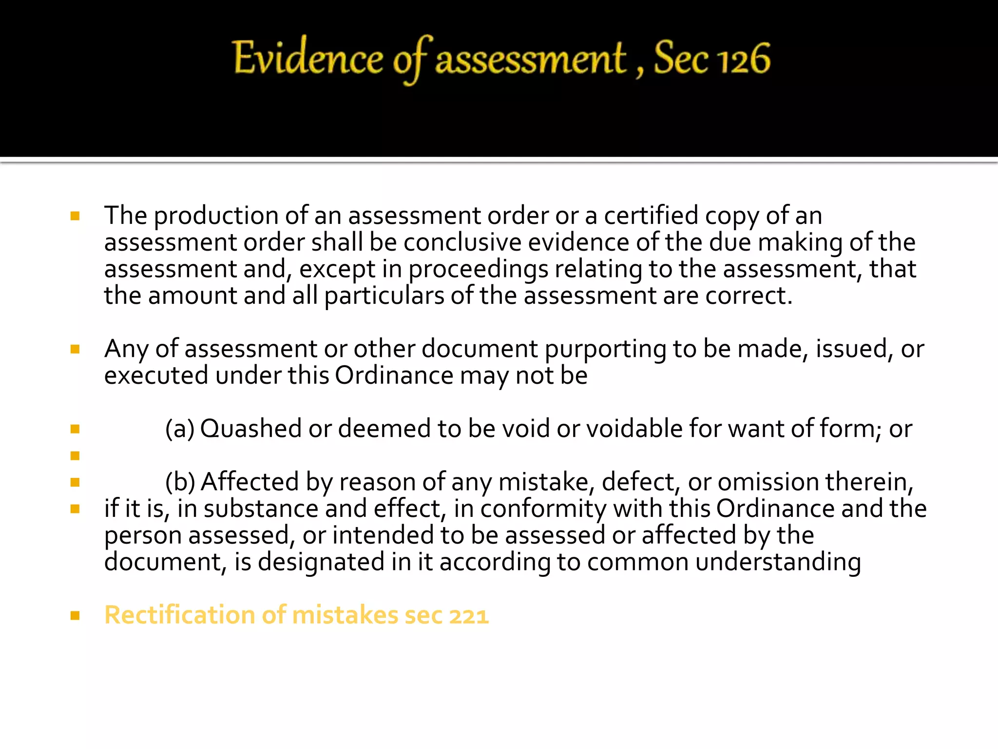 Assessment under income tax ordinance 2001 | PPTX