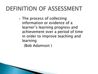 Assessment vs evaluation | PPTX