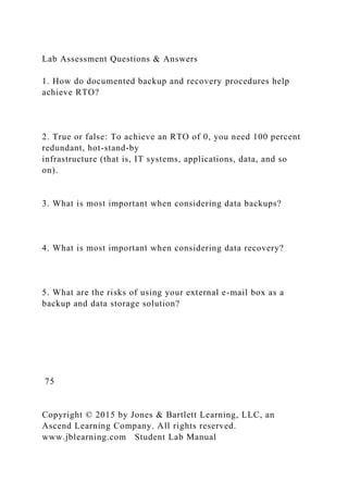 Assessment Worksheet Developing Disaster Recovery Back.docx