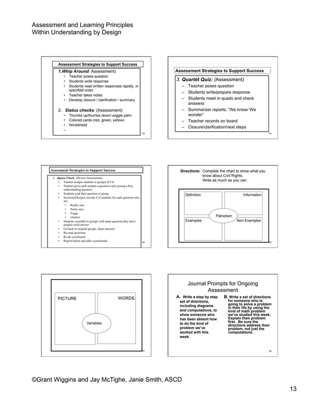 Assessmet power point handout | PDF