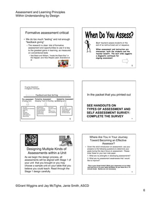 Assessmet power point handout | PDF