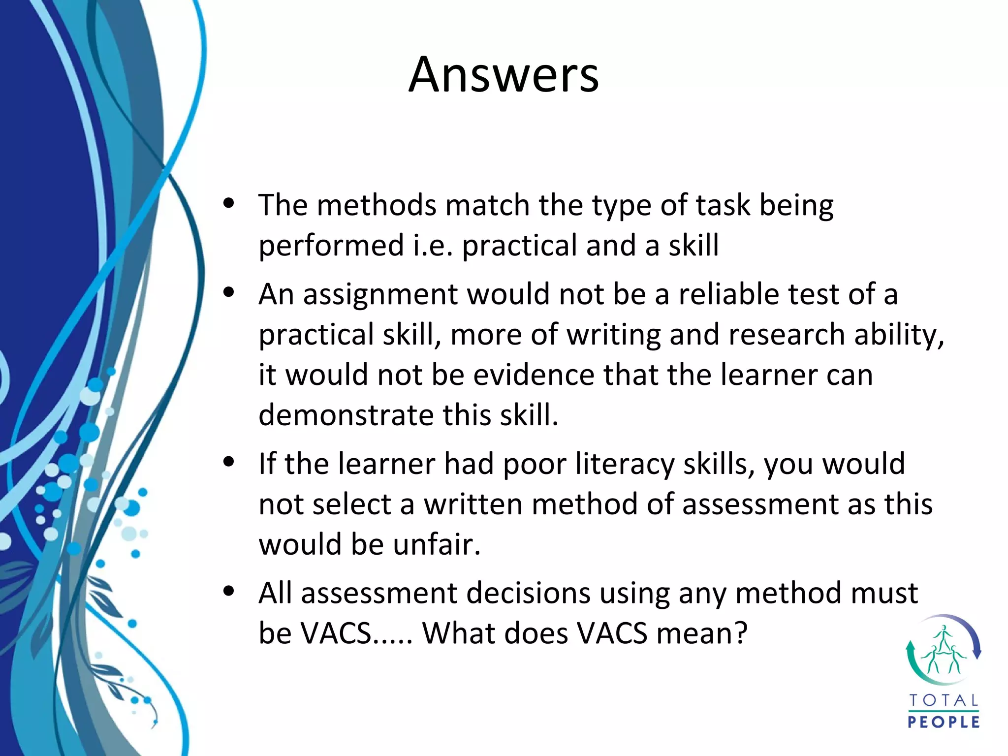 Assessor training 2013 | PPT