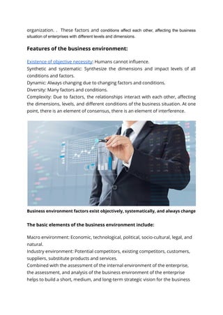 THE BUSINESS ENVIRONMENT OF THE ENTERPRISE | PDF