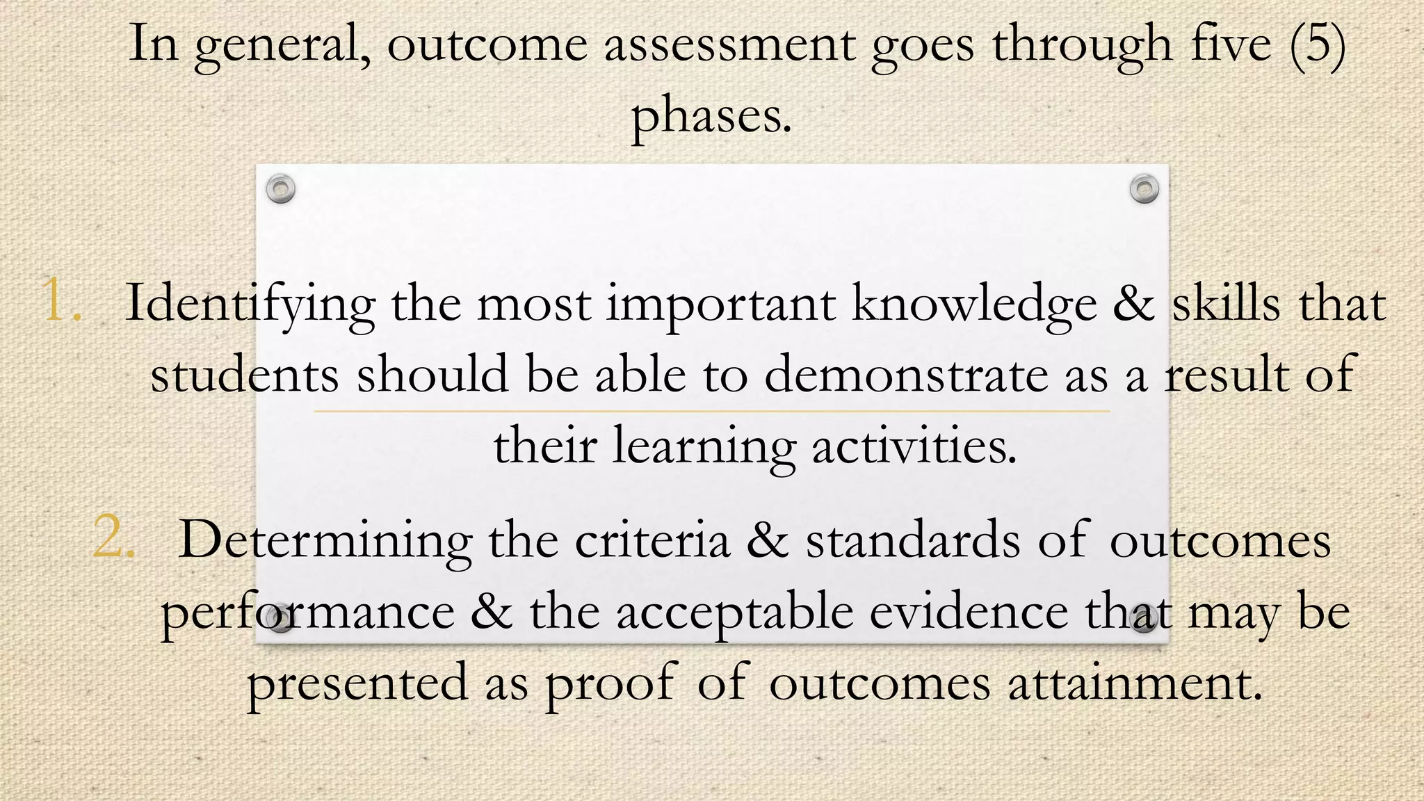ASSESSMENT OF STUDENT LEARNING 2 | PPTX