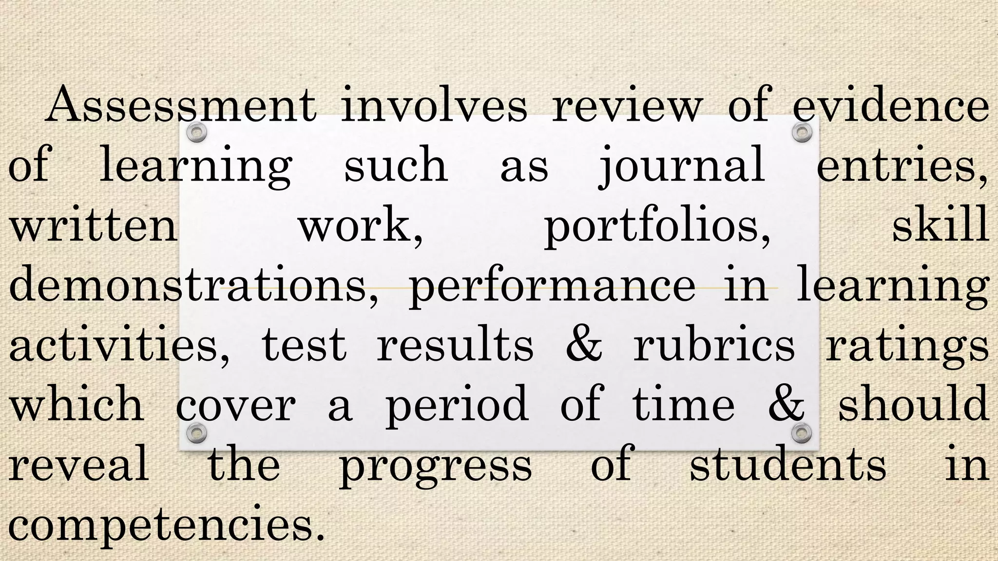 ASSESSMENT OF STUDENT LEARNING 2 | PPTX