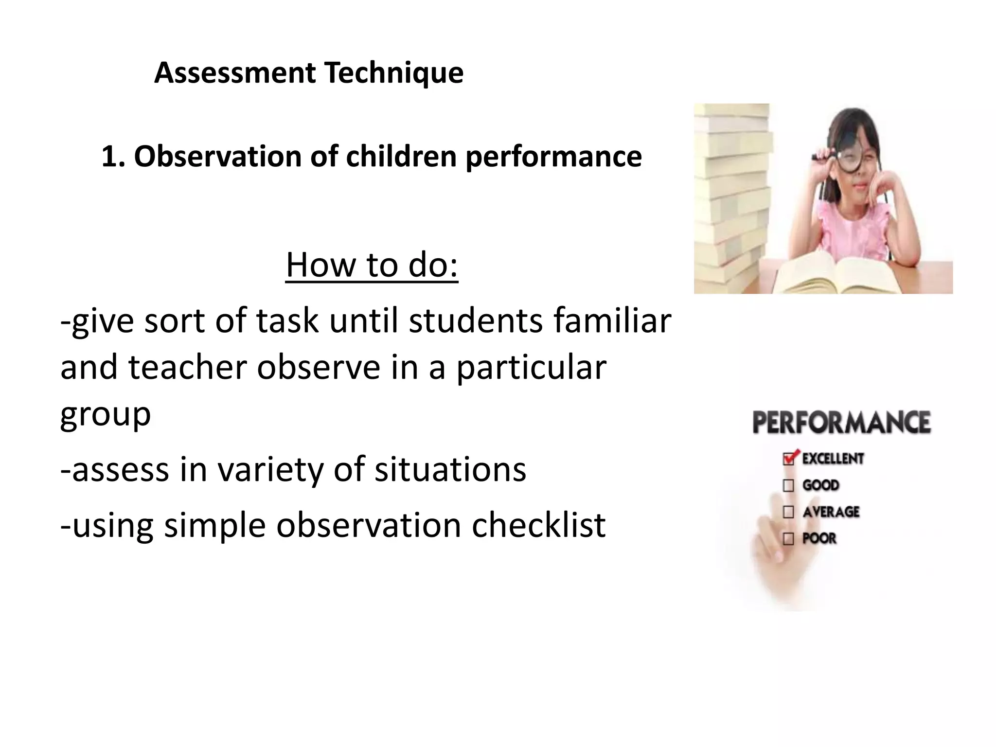 Assesst young learner by child friendly methods | PPTX