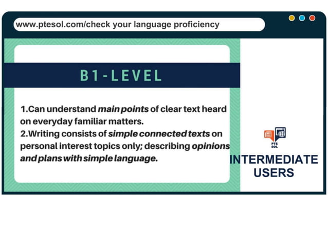 Assess your English Proficiency using descriptors of Common European ...