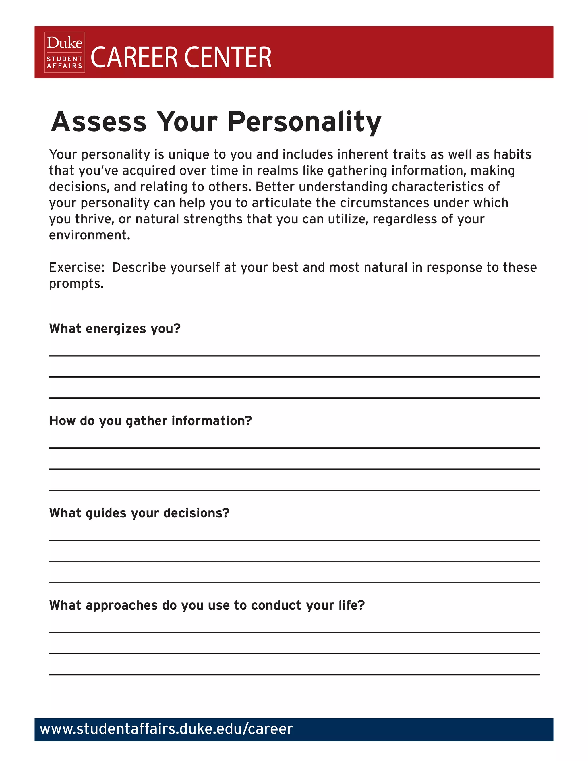 Assess Your Personality | PDF