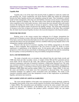 Asset liability management in indian private sector banks-a canonical ...