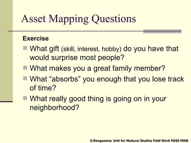 Introduction to Community Asset Mapping | PPT | Non-Profit ...