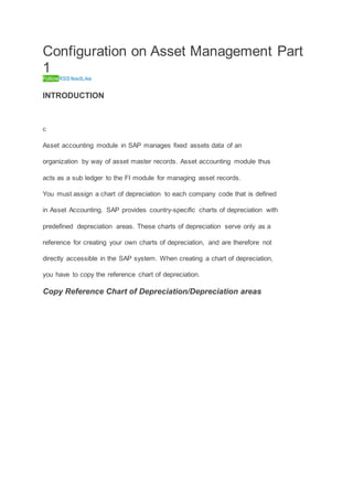 Asset accounting config steps | PDF