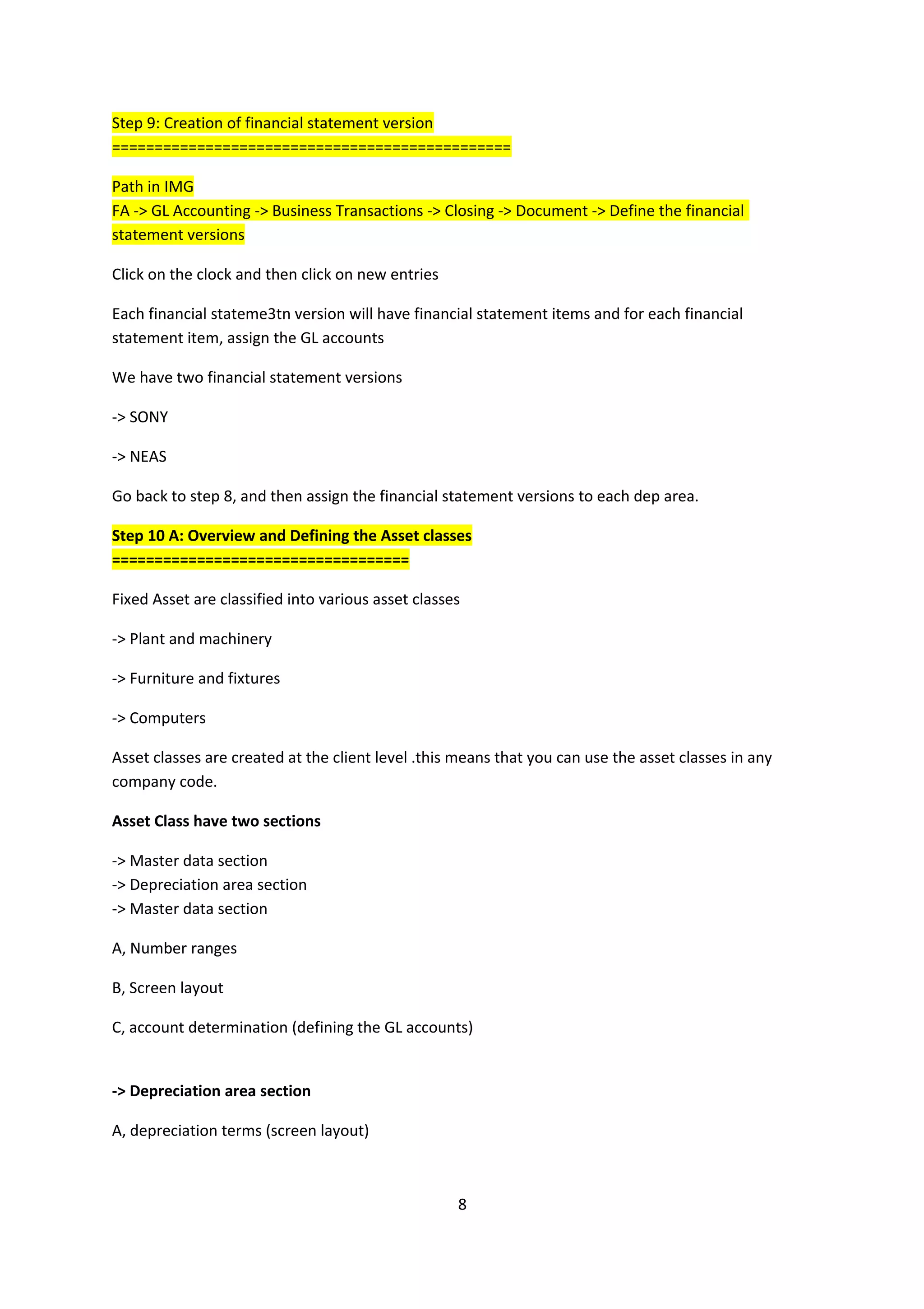 Sap Asset Accounting Configuration Steps As A Subledger Pdf