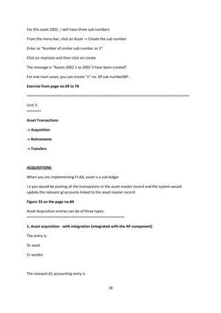 SAP Asset accounting configuration steps as a subledger | DOC