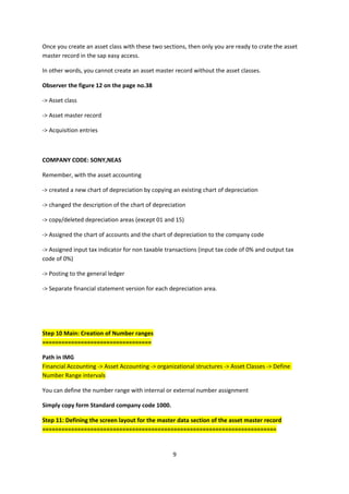 SAP Asset accounting configuration steps as a subledger | PDF
