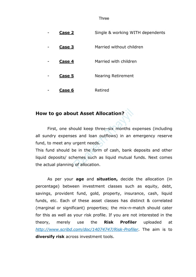 Asset Allocation for Beginners | PDF