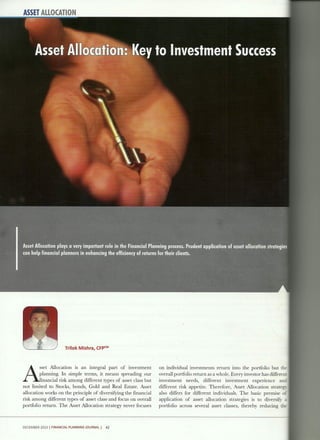 Asset allocation key to investment success | PDF