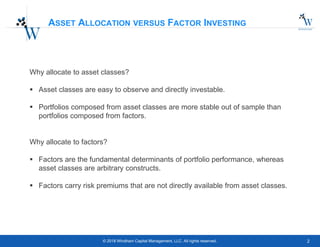 Asset Allocation and Factor Investing: An Integrated Solution | PDF