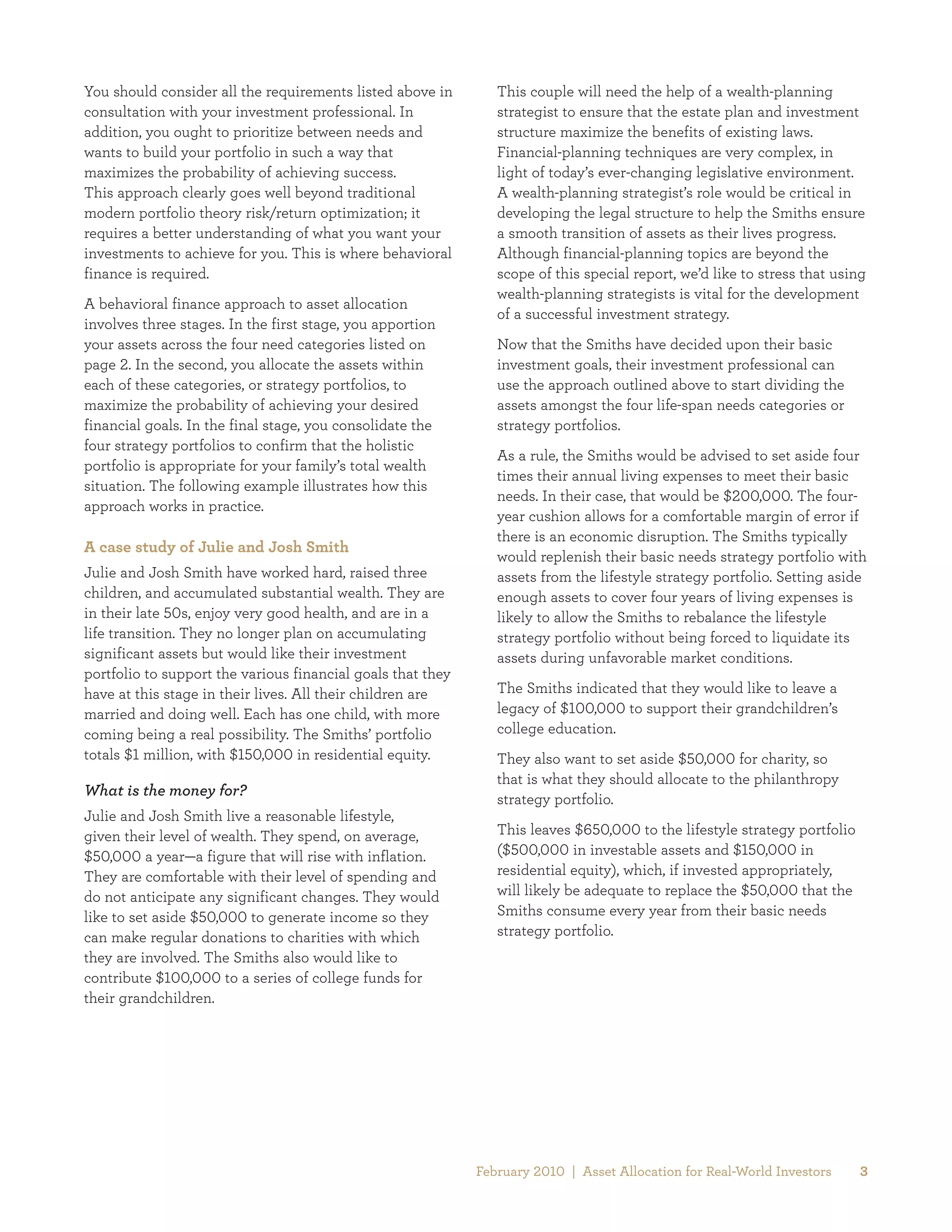 Asset allocation for_real-world_investors_affluent_version | PDF