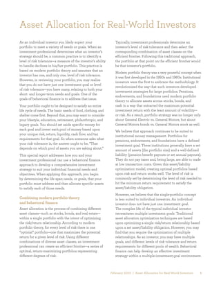 Asset allocation for_real-world_investors_affluent_version | PDF