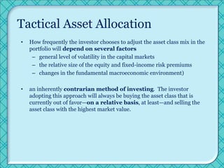 Asset allocation Issues | PPT