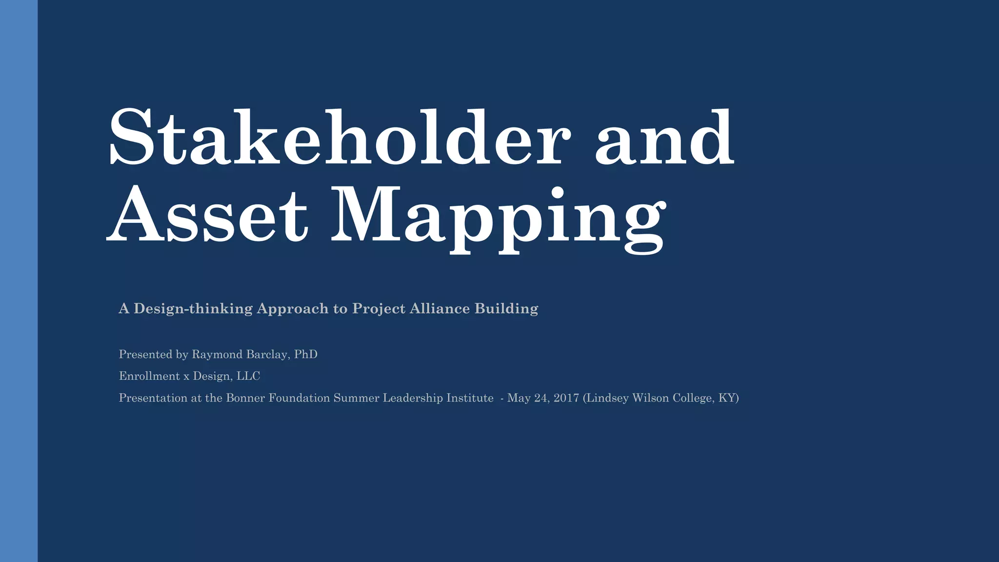 Asset and Stakeholder Mapping | PPT