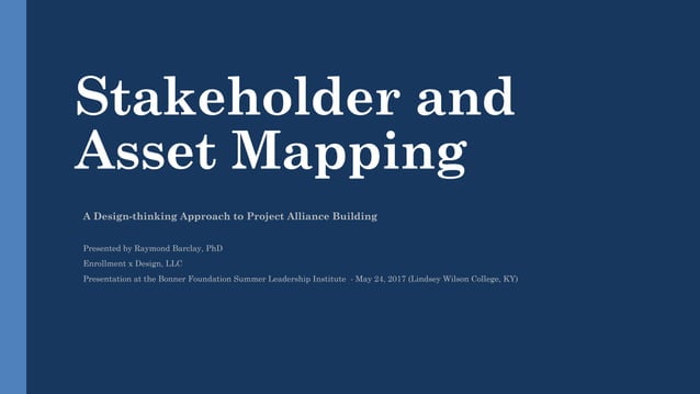 Asset and Stakeholder Mapping | PPT