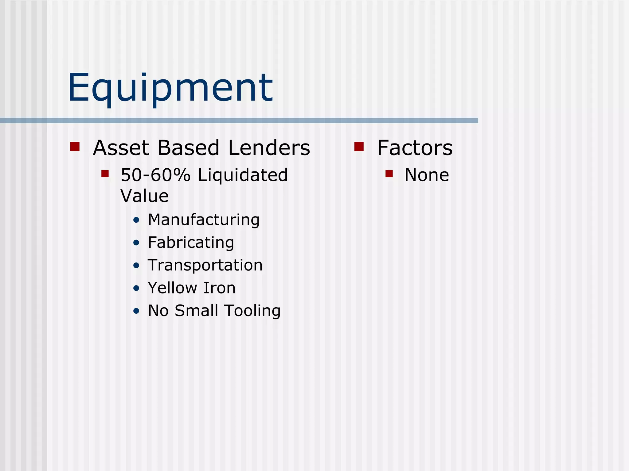 Asset Based=Collateral Based Lending | PPT