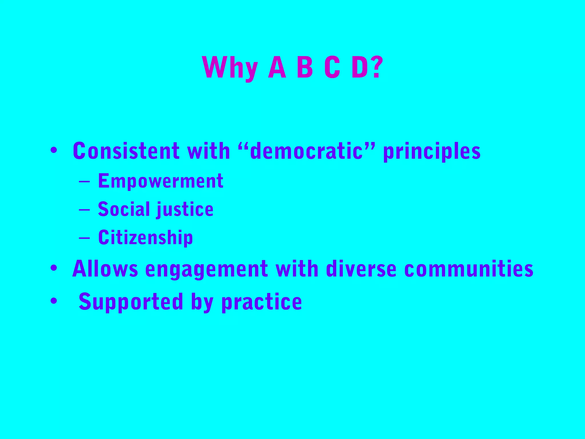 SOC3180 Asset based community development | PPT