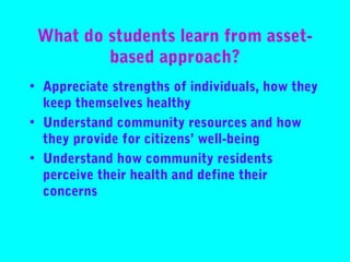 SOC3180 Asset based community development | PPT
