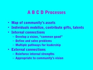 Asset based community development | PPT