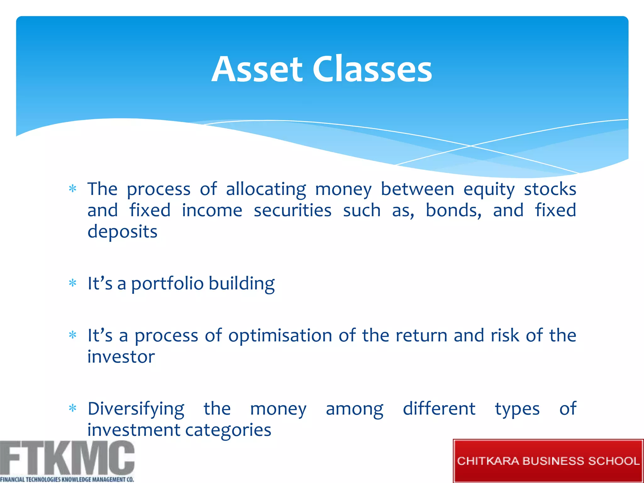 Asset Classes and Market Segments | PPTX