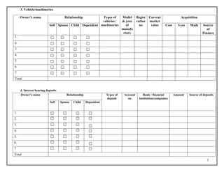 Asset declaration form_eng | PDF