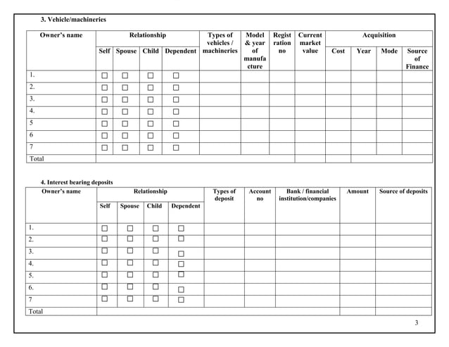 Asset declaration form_eng | PDF