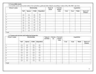 Asset declaration form_eng | PDF