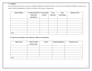 Asset declaration form_eng | PDF
