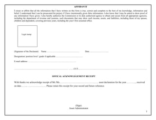 Asset declaration form_eng | PDF