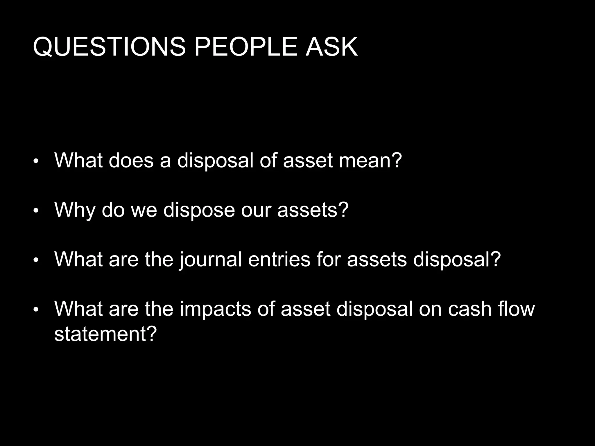 Asset disposal | PPT