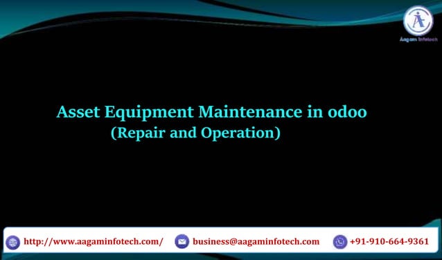 Asset Equipment Maintenance, Machine Repair/Maintenance, Auto parts ...