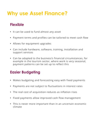 Asset finance explained | PDF