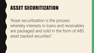 Asset finance securitization | PPT