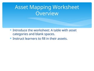 asset for the bigners and create coceptual frame wotk for busines | PPT