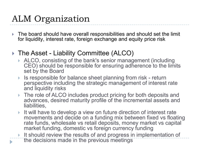 Asset Liability management in Banks | PPTX | Stocks and Bonds ...