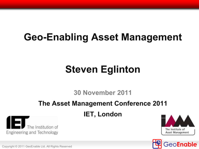 Geo-Enabling Asset Management | PPT