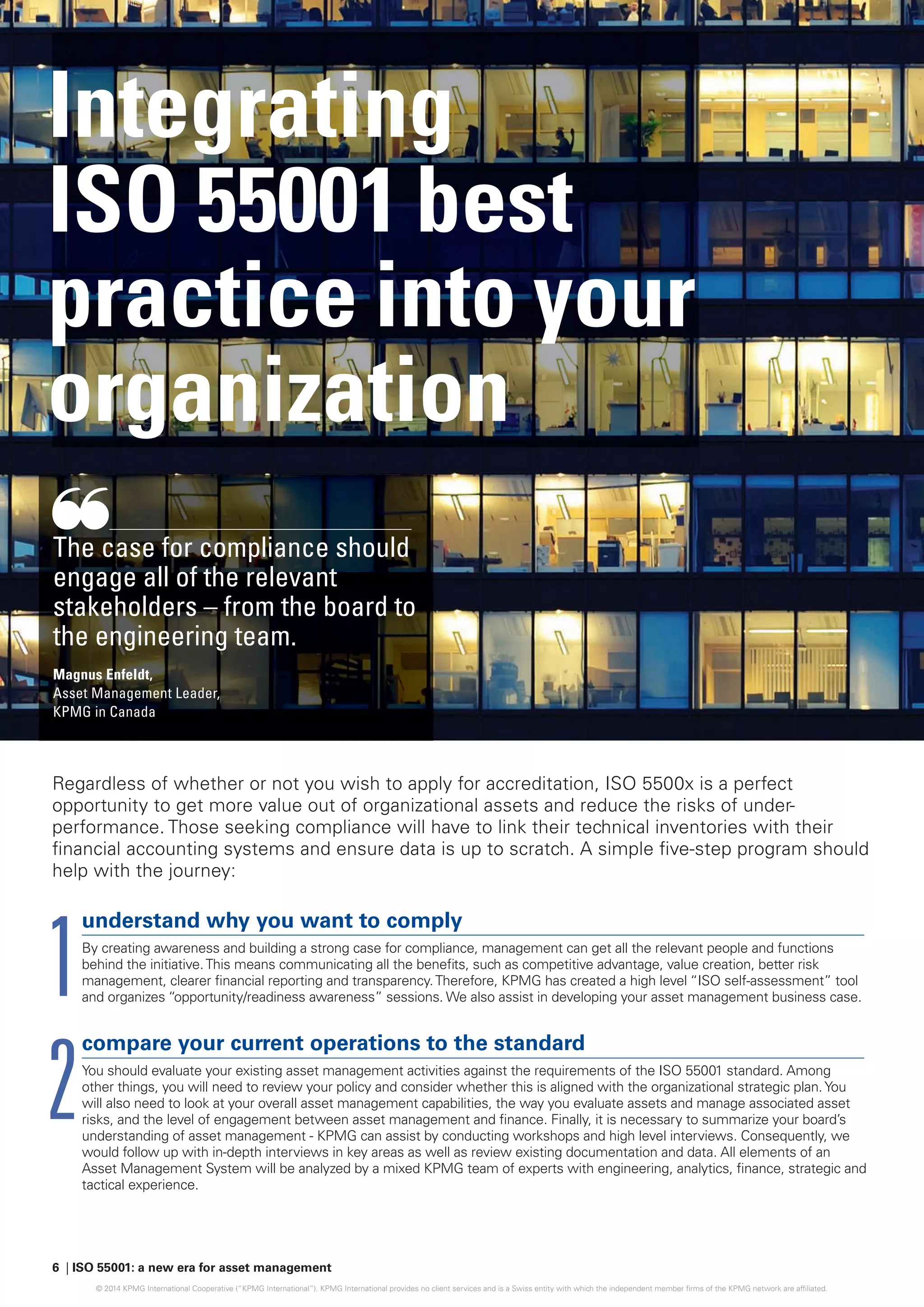 Asset management iso 55001: Getting more value from your assets | PDF