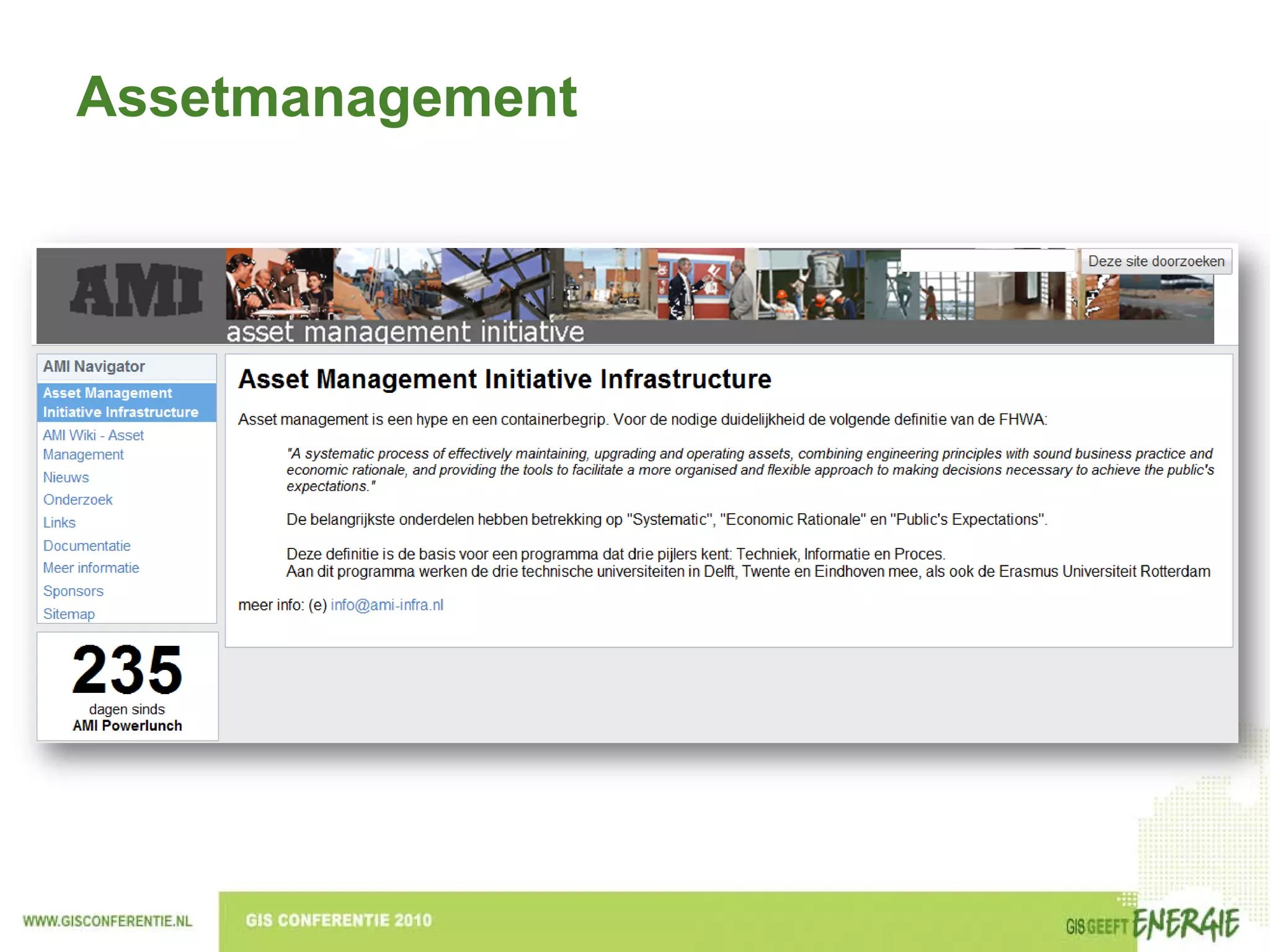 Asset management Organisatie en Proces, Esri Nederland | PPT | Free ...